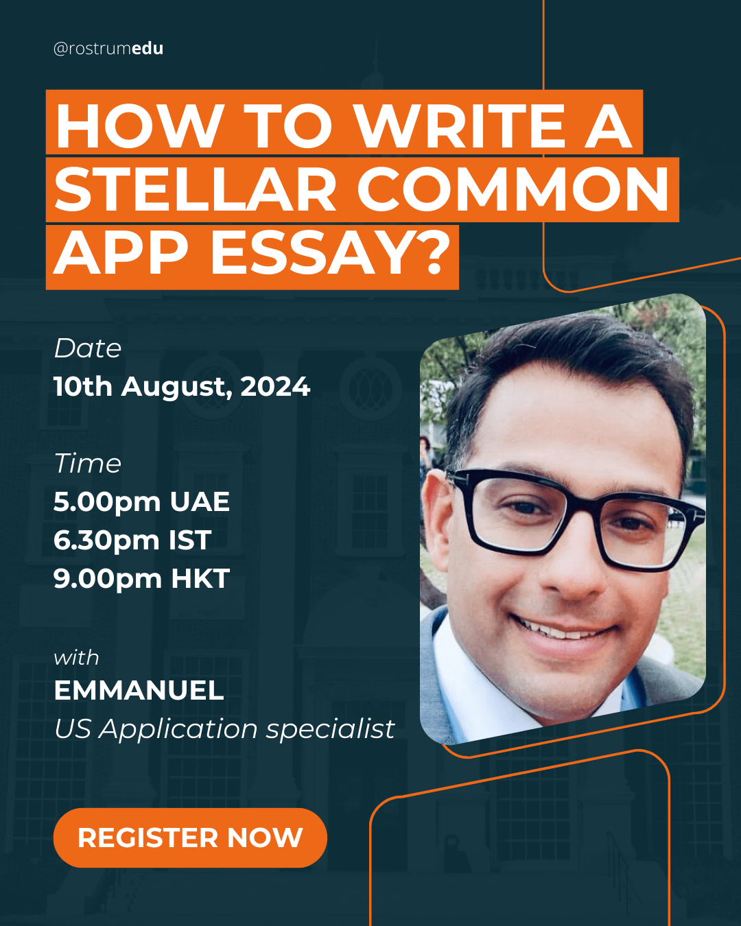 Attend Our Live Webinar to Know Tips for Writing Stellar Common App ...